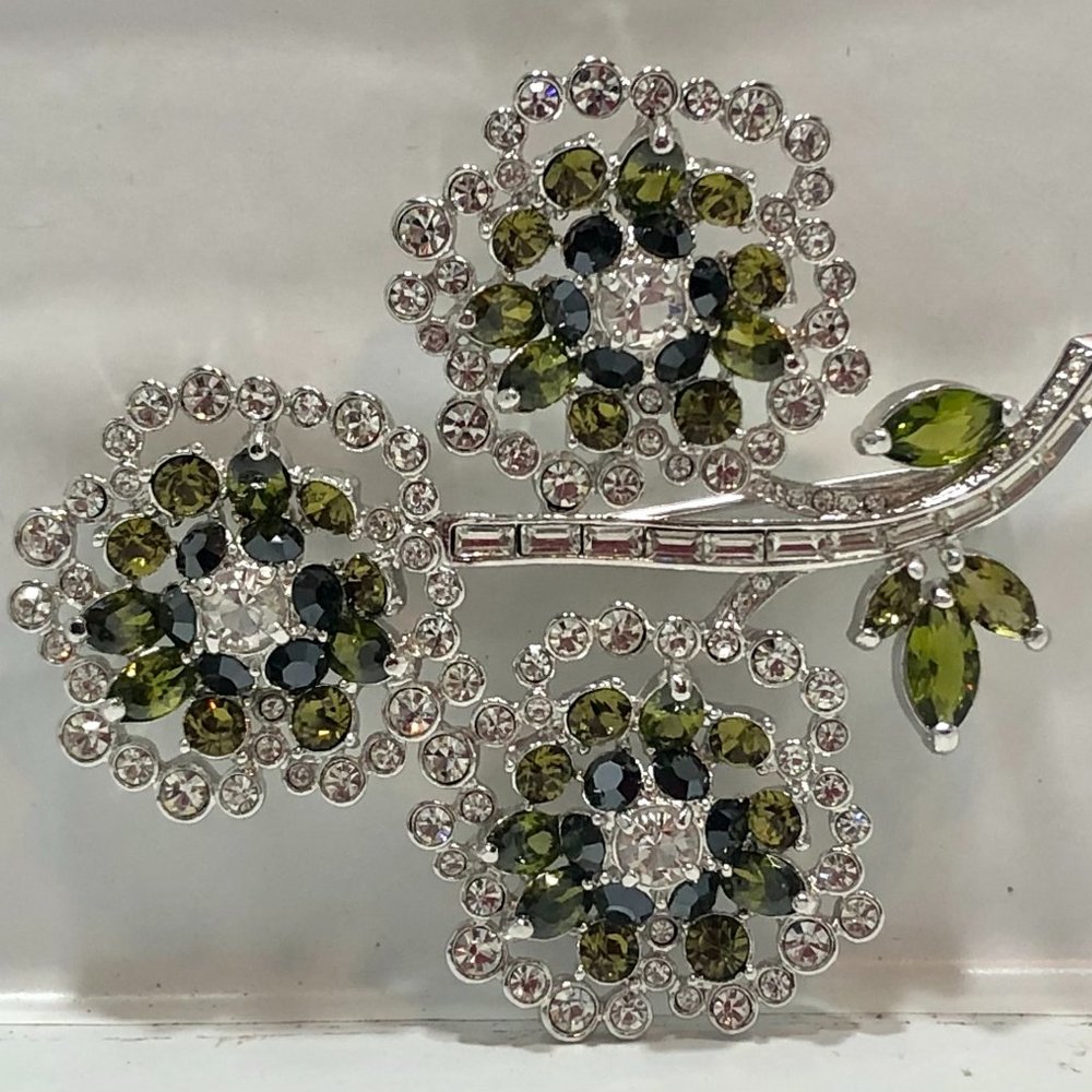 Nolan Miller Vintage Cottage Garden Flower Brooch - Gem